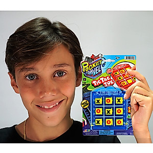 JA-RU Portable Tic Tac Toe (1 Pack) Classic Mini Board Games for Kids. Pocket Travel Size. Party Favor Birthday Stocking Stuffer. 3256-1
