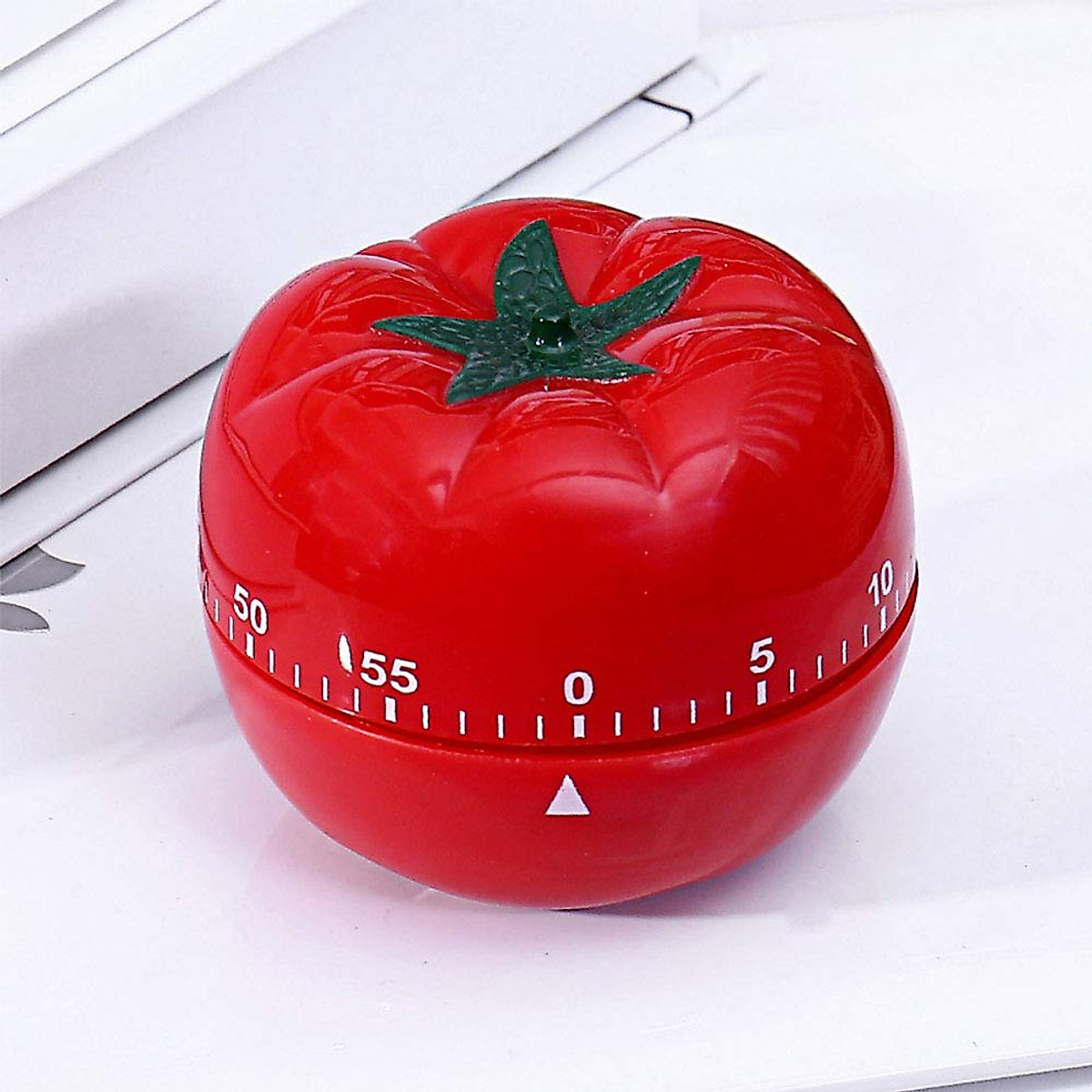 HaHawaii Countdown Timer, Cute Kitchen 1-55 Minutes Cooking Tool Tomato Shape Mechanical Countdown Timer - Red