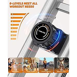 YOSUDA Exercise Bike, Folding Exercise Bike for Seniors 330LB/270LB Capacity, Magnetic X-Bike with 16-Level Resistance, Back Support Cushion for Home Gym Workout