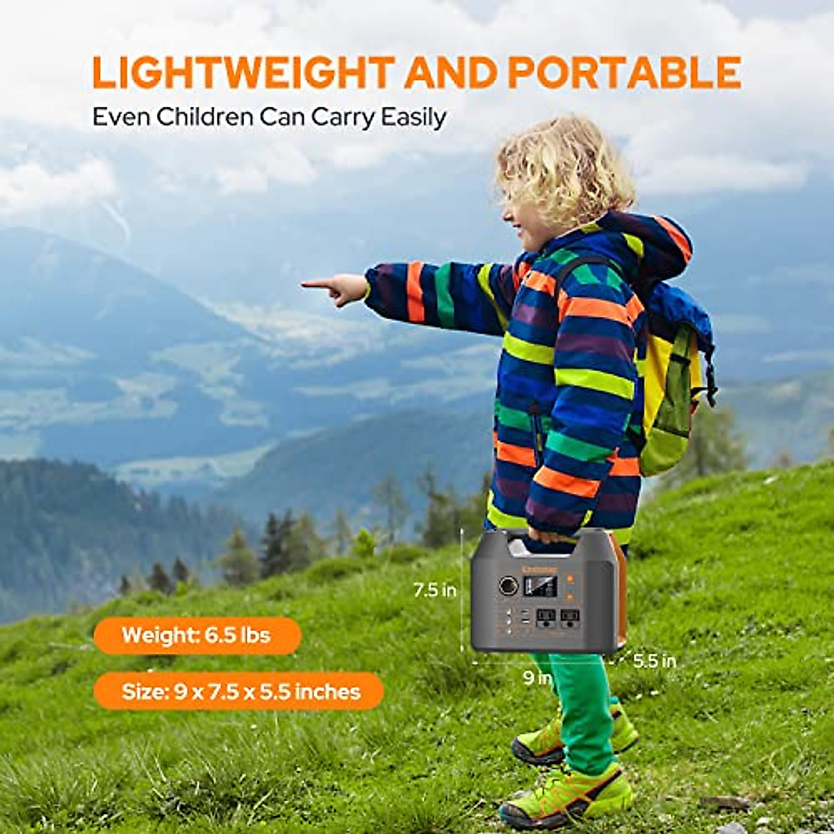 EnginStar Power Station 300w Bundle w/Carrying Bag 296Wh Portable Solar Generator Bundle w/Shockproof Storage Box for Renewable Energy Solar Power Generator, Emergency Backup Power, Outdoor Camping,