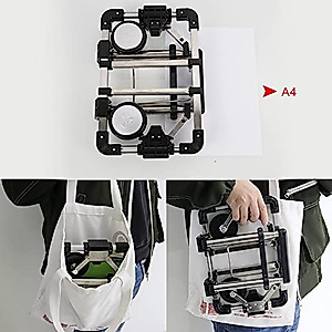 CNQLIS Folding Hand Truck,Portable Carrying Cart, Compact, Mini Lightweight for Travel/Auto/Moving/Office Use,12in.Hx9in.W Fits Most Backpacks- 55lbs Lightweight Hand Truck