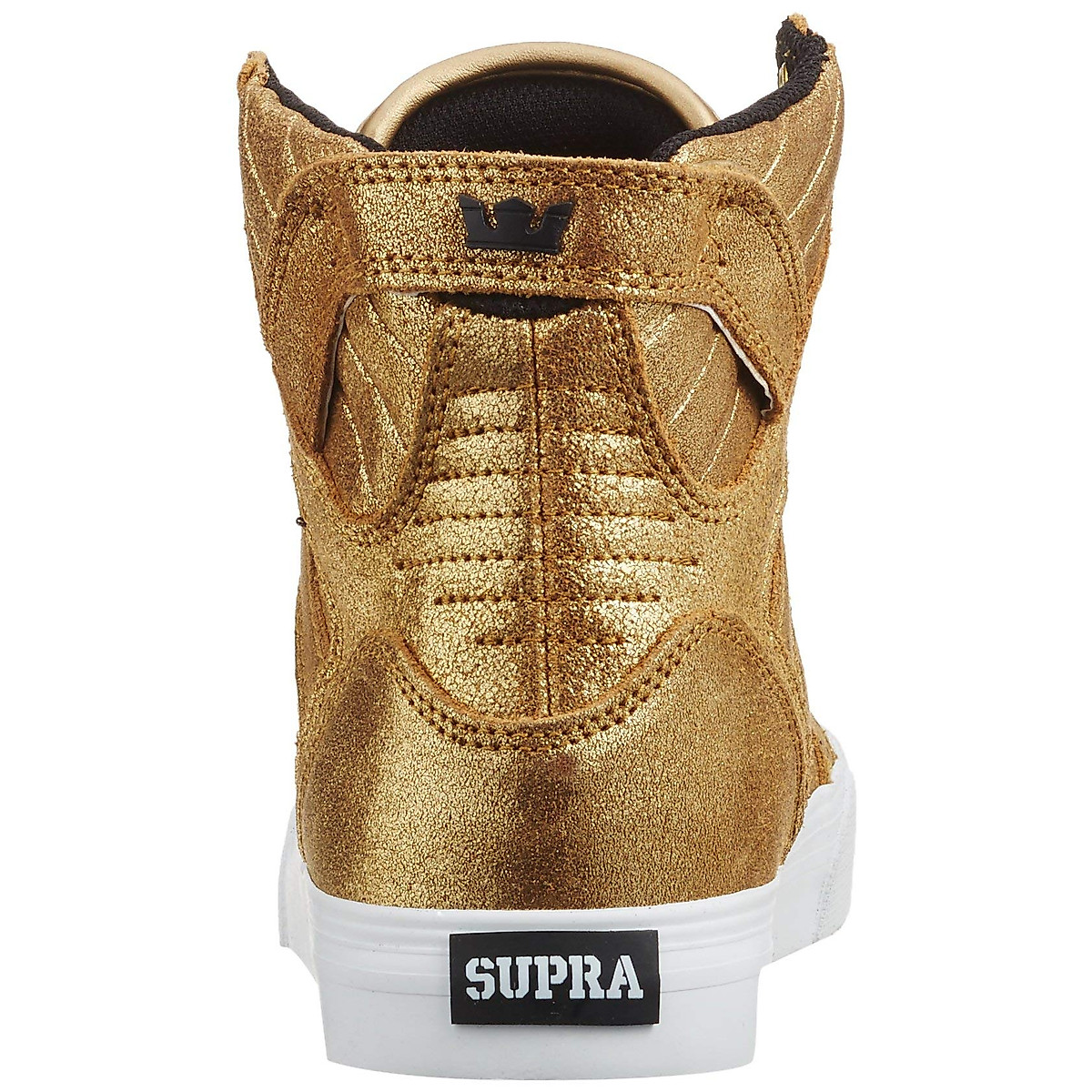 Supra Skytop Athletic Girl's Shoes Size 2 Gold/Black