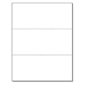 NextDayLabels - Pack of 500 Sheets, 8-1/2 x 11" Letter Size Perforated Paper (White, Perf @ 3-2/3" and 7-1/3")