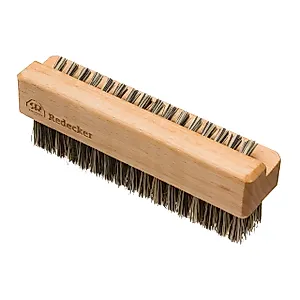Redecker Natural Pig Bristle Nail Brush with Oiled Beechwood Handle, Double-sided Design with Angled Bristles, 3-1/2-Inches