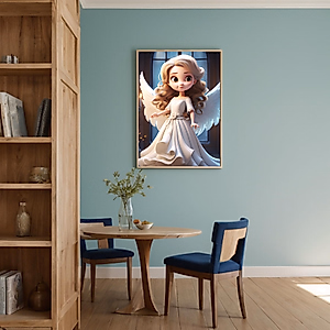 Xujinsongg 5D Diamond Painting Kit, Digital Painting Kit - DIY Cartoon Theme Full Rhinestone Art Picture, Craft Supplies for and Adults, Perfect Home Wall Decor Gift - 12 * 16 in (Holy Angels)