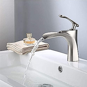 Bathroom Sink Faucet Sink Faucet Single Handle Brass Sink Faucet Bathroom Sink Faucet Single Handle hot and Cold Water Tank Faucet Desktop Crane Toilet Faucet ( Color : Black Oil Brushed )