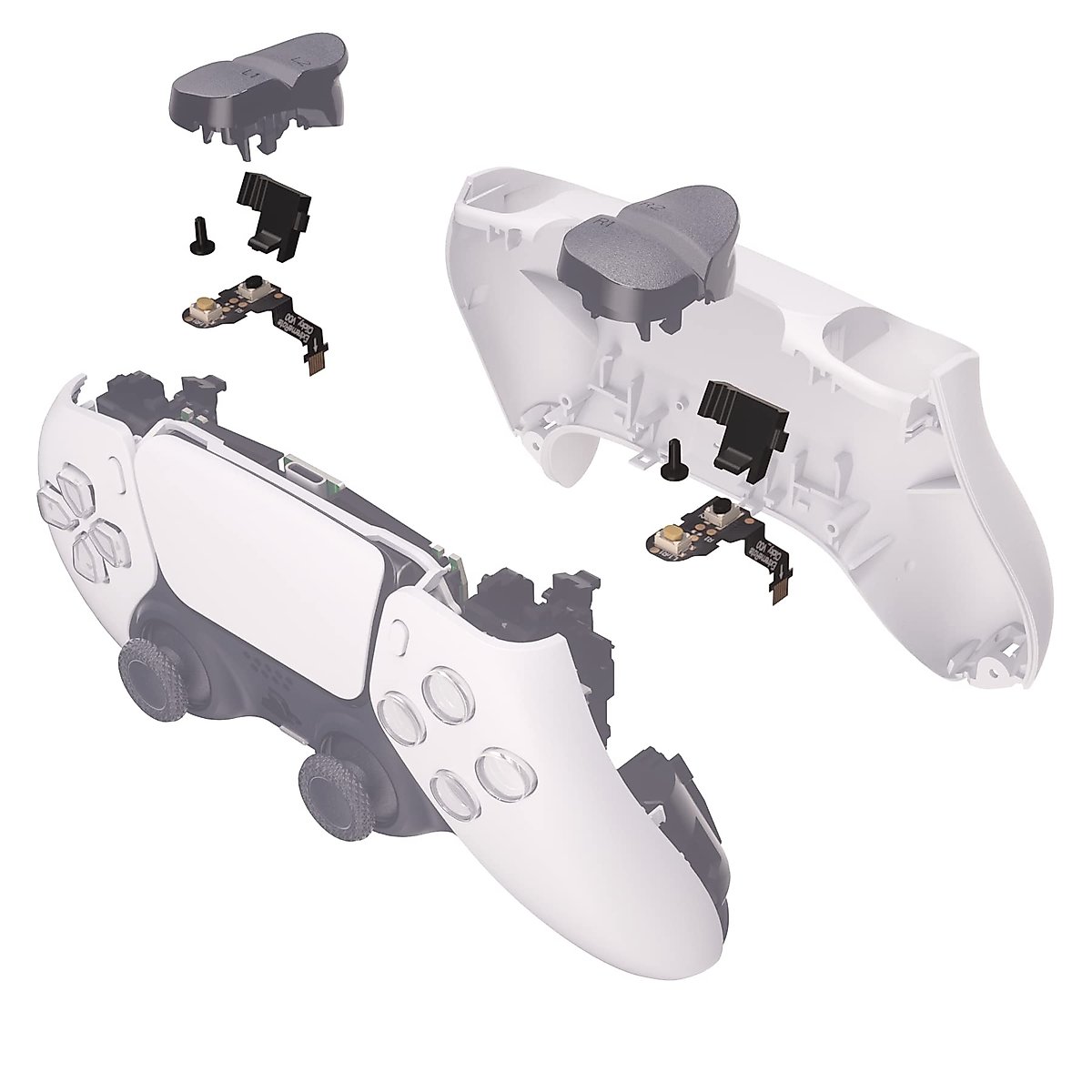 eXtremeRate Clicky Hair Trigger Kit for PS5 Controller BDM-010 & BDM-020 Shoulder Buttons, Custom Flashshot Trigger Stop Flex Cable for PS5 Controller BDM-010 BDM-020