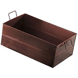 American Metalcraft BEV1220 Rectangular Hammered Tub, Copper, 20 1/2-Inch Length (Full-Size)