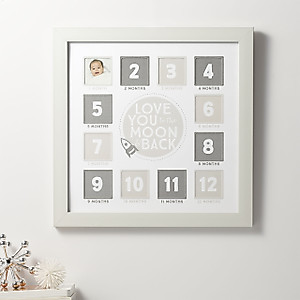 Kate & Milo Deluxe Collage Frame, Little Man Baby Cave Baby Boy Nursery Wall Décor, Babyprint Keepsake