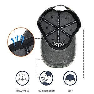 LOKIDVE Bride Baseball Cap Embroidered Washed Cotton Denim Hat for Wedding Party Black