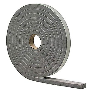 M-D 02311 Closed-Cell Weather-Strip, 3/4 in W X 10 ft L X 1/2 in T, Grey, Packaging May Vary
