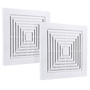WKZO 2-Pack 97011723 Bathroom Ceiling Fan Grille with Springs Replacement Parts for Square Ceiling or Wall-Mount Exhaust Fan Cover Fits Models 663,670,671,675,688,689,Ventilation Fan