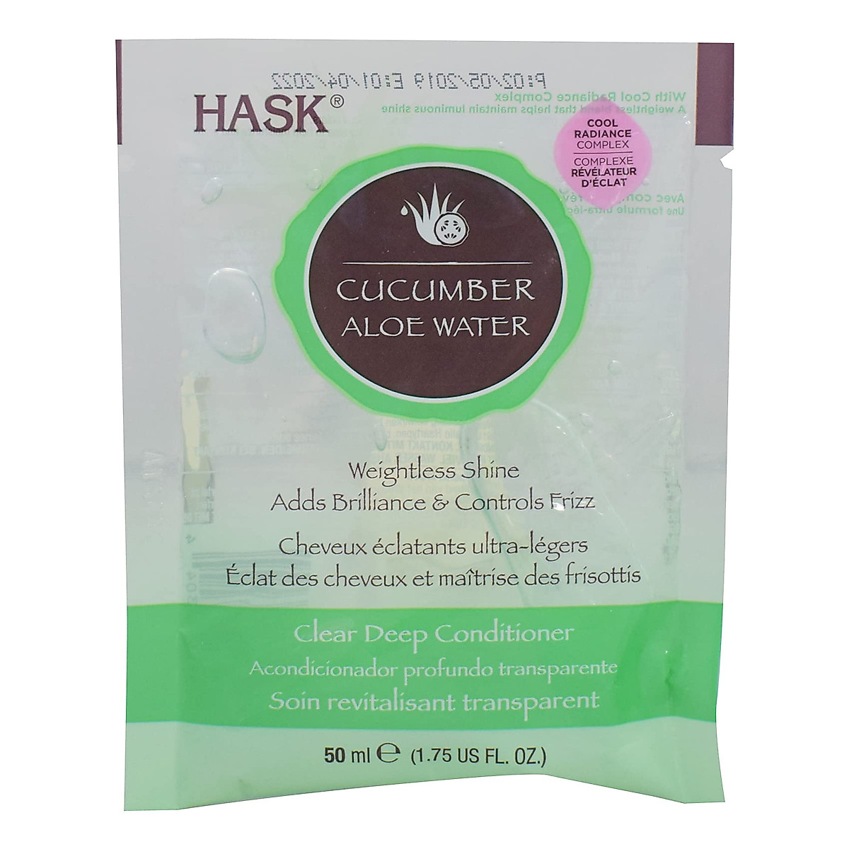 Hask Cucumber Aloe Water Clear Deep Conditioner 1.75oz (1PCS)