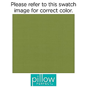 Pillow Perfect Forsyth Solid Indoor/Outdoor Lumbar Pillow Plush Fill, Weather and Fade Resistant, Lumbar - 11.5" x 18.5", Green, 2 Count
