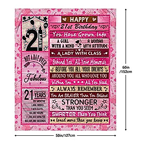 Ucuxuov 21st Birthday Gifts for Her, Daughter Gifts, Mom Birthday Gifts from Daughter, Dad Birthday Gifts from Daughter, Gifts for Daughter,21st Birthday Gifts, Daughter Gift from Mom 60"x50"