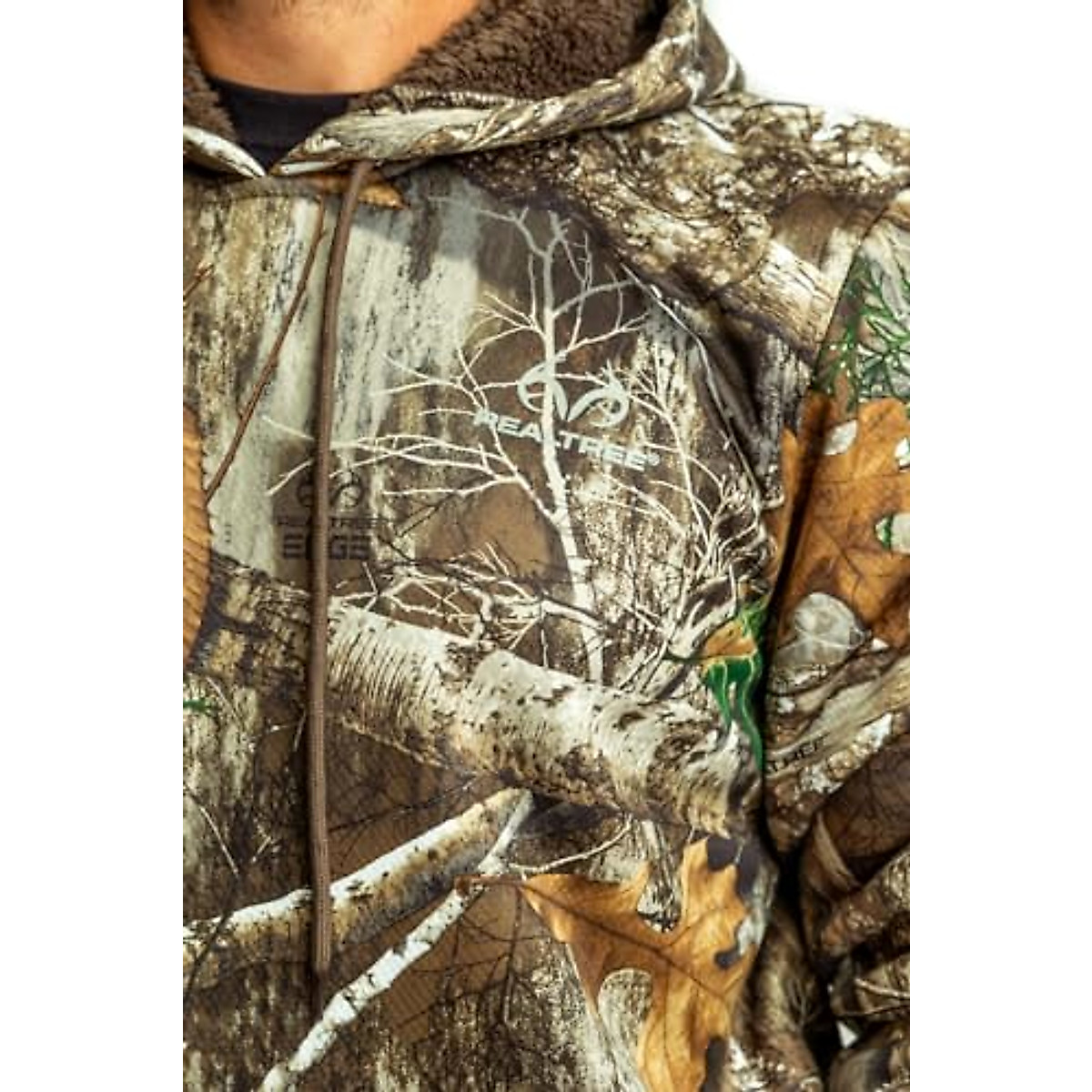 Realtree Men's Camo High Pile Fleece Vest Jacket for Hunting, Hiking and Climbing (US, Alpha, X-Large, Regular, Regular, Edge | Sherpa)