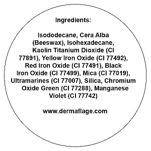 Dermaflage Waterproof Cream Concealer- Full Coverage Makeup - Used by Hollywood Pros- Long-Lasting, Matte Finish for Face & Body - Covers Dark Circles (Fair)