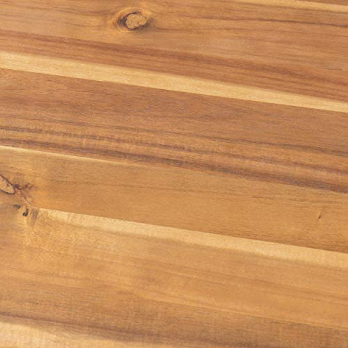 Christopher Knight Home Sanibel Outdoor Acacia Wood Dining Bench, Teak Finish / Rustic Metal