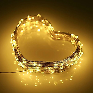 Ehome Fairy Lights USB Powered Fairy Lights Plug in 66ft 200 Led String Lights Decorative Lights for Bedroom Indoor Christmas Wedding Party Patio Window (Warm White)