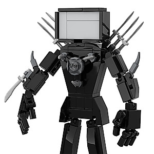 BUILDIFY Skibidi Large TV Man Toilet Building Toys Sets, Animal Plushie Doll TV Man Figure Buildable Bricks Toys Collectible Gifts for Kids Fans Aldults Birthday (165 Pieces)