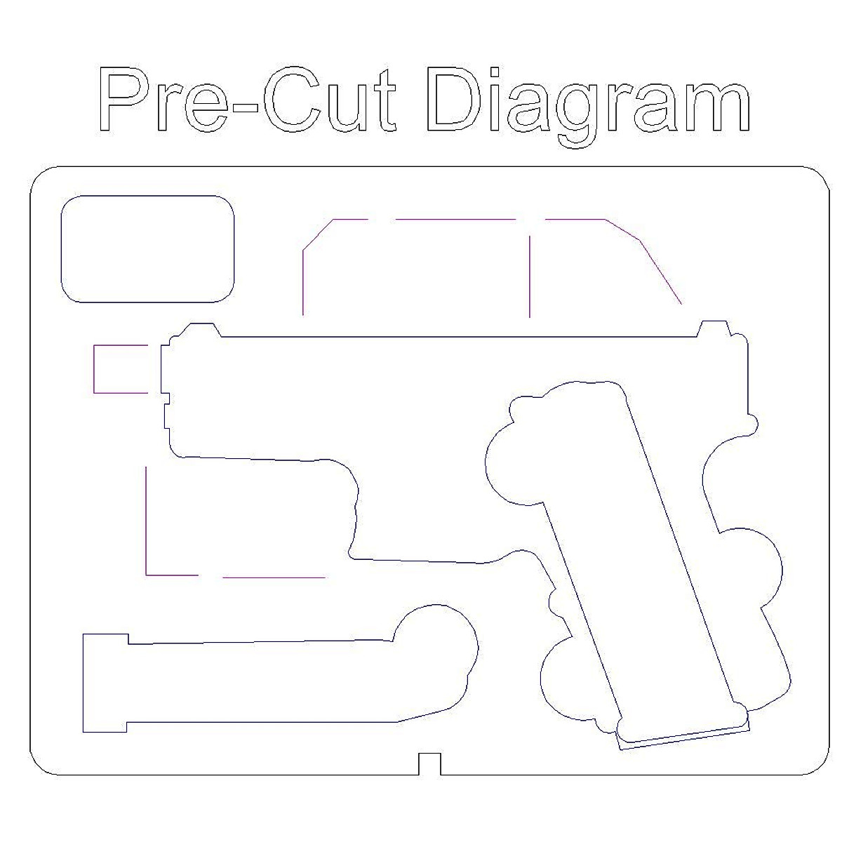Case Club Case to fit Glock 19 & 4 Magazines. Pre-Cut, Heavy Duty, Waterproof (Accommodates Optics, Under Barrel attachments & Speed Loader)