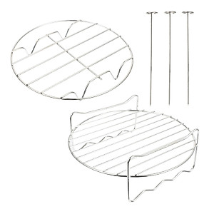 SHERCHPRY Air Fryer Cooking Rack Stainless Steel Steamer Rack 7 Inch Air Fryer Rack Cooking Steaming Cooling Racks Grill Basket for Air Fryer Pressure Cooker Accessories Veggie Steamer