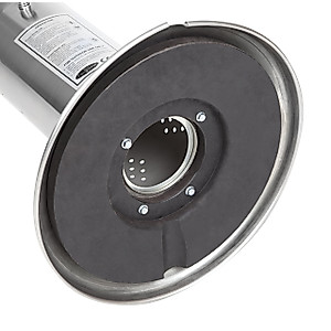 Fire Sense 60262 Portable Patio Heater Outdoor Tabletop Lightweight Propane 10,000 BTU Auto-Shutoff Valve CSA Approved - Stainless Steel