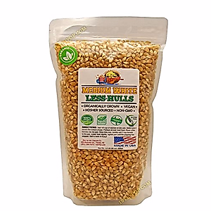 1.9 LB White Virtually Hulless (Less Hulls) Popcorn Kernels • Resealable Bag • USA Grown • NON-GMO, Vegan, KOSHER • Great for Movie Night • INTL POP