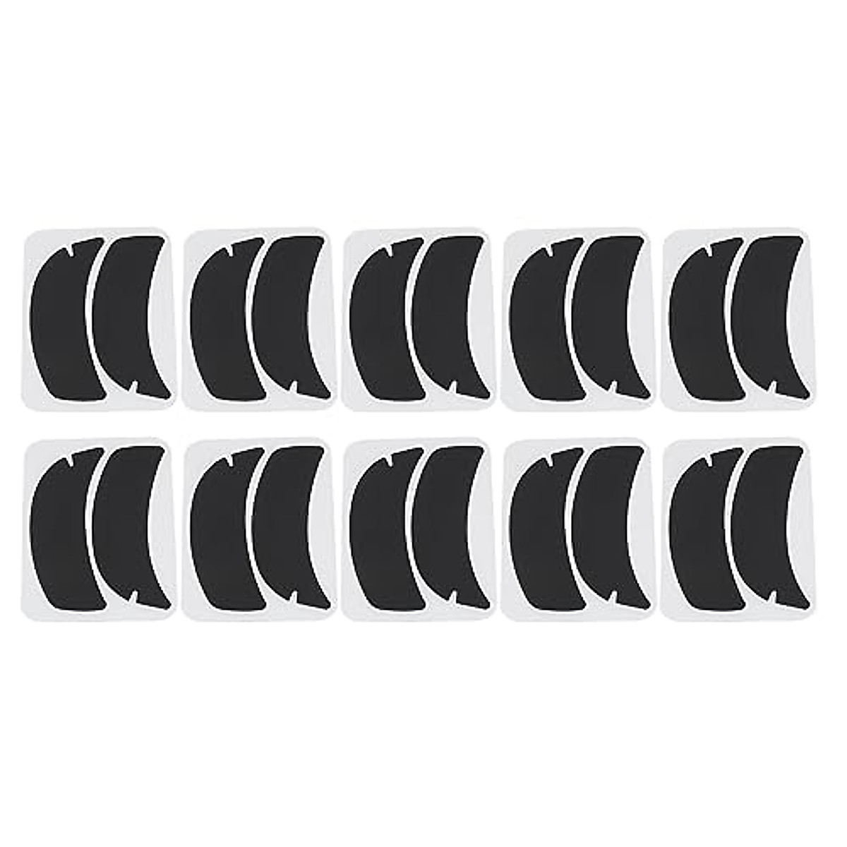 Eyelash Extension Patches, Notch Eyelash Extension Under Eye Gel Pads 10 Pairs Soft for Salon (Black)