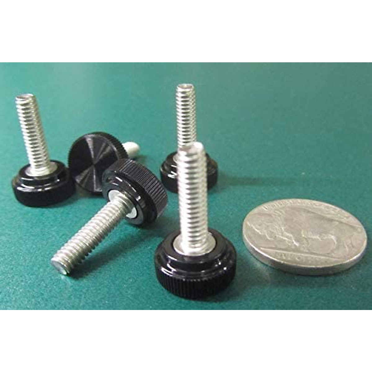 Stainless Plastic Head Knurled Thumb Screws FT 8-32 x .625" Length 25 Pcs