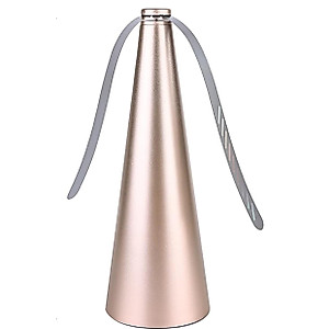 Fly Swatter Fan by AlphaDesignLuxe (USB or AA Battery Powered), Repellent Outdoor Indoor Portable Table Top Fan Fly Spinner with Holographic Blades for Picnic Patio Home Party BBQ (Bronze)