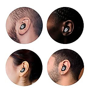 Bluetooth 5.0 Wireless Earbuds Super Portable True Wireless Stereo Headphones in Ear Deep Bass Built in Mic IPX6 Waterproof with Charging Case (Only 50g) 40H Playtime for Workout Running (Black red)