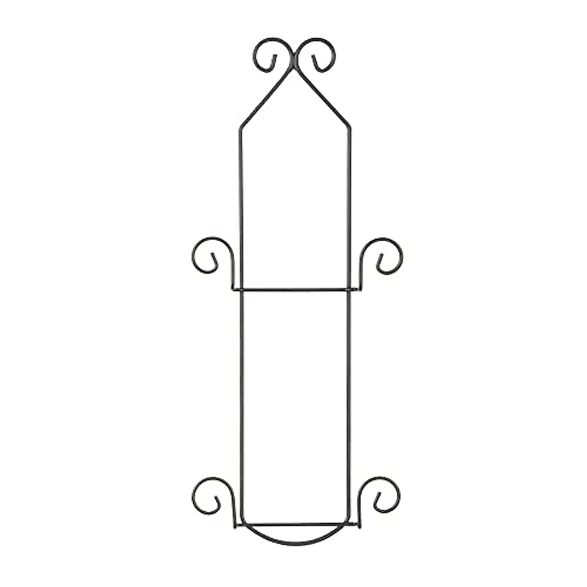 Tripar 2 Tier Vertical Black Plate Rack for Collectible Plates, Plaques, Dishes, & China