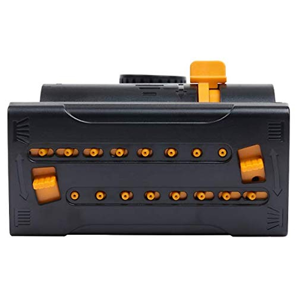 Melnor 65031-AMZ MiniMax Turbo Oscillating Sprinkler on Step Spike with QuickConnect Product Adapter Set, Black, Yellow