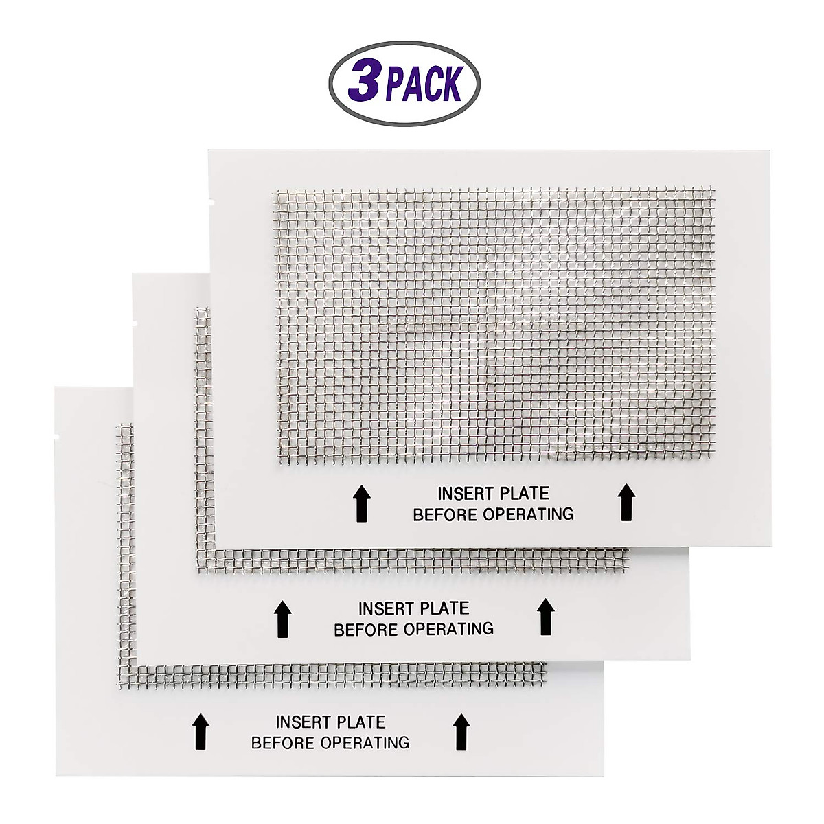 LUFUTATECH Universal Ceramic Ozone Plates for Generic Ozone Generators Washable Purification Air Purifier, 6.5" x 4.5" Inches Replacement Ozone Plates (3 Pack)