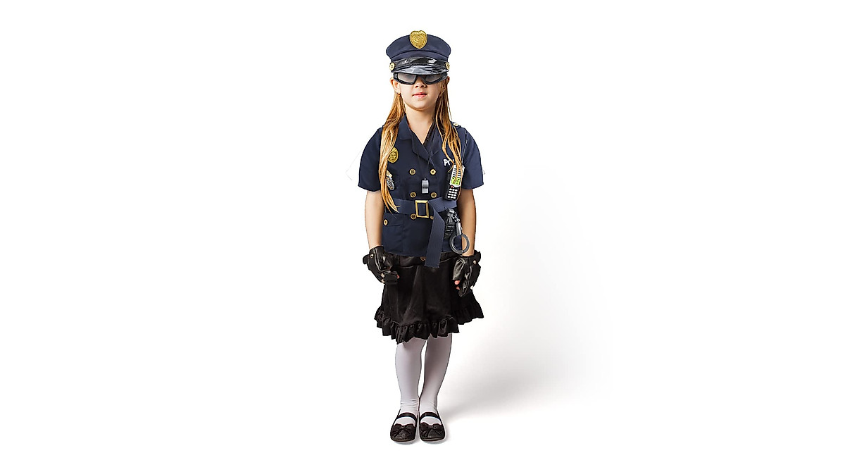 16 PCS Police Officer Costume for Kids - Dress Up Fun