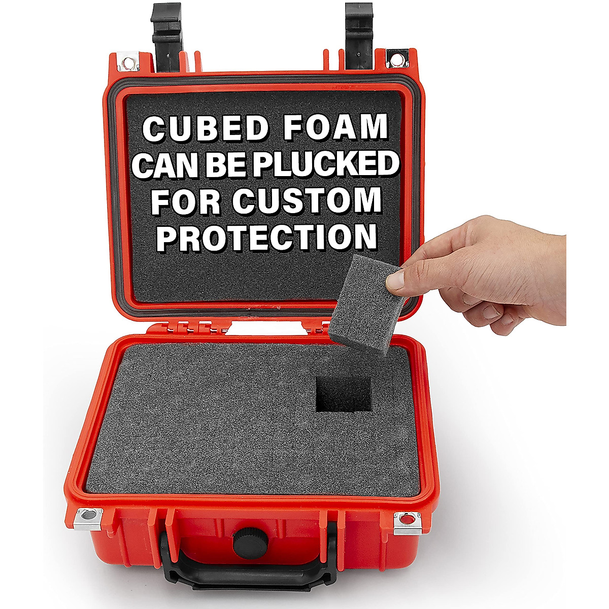 CASEMATIX Graded Card Storage Box Compatible with 22 BGS 35 One Touch 29 PSA Graded Sports Cards, Top Loaders, Waterproof Graded Card Case with Customizable Card Case Foam and Padlock