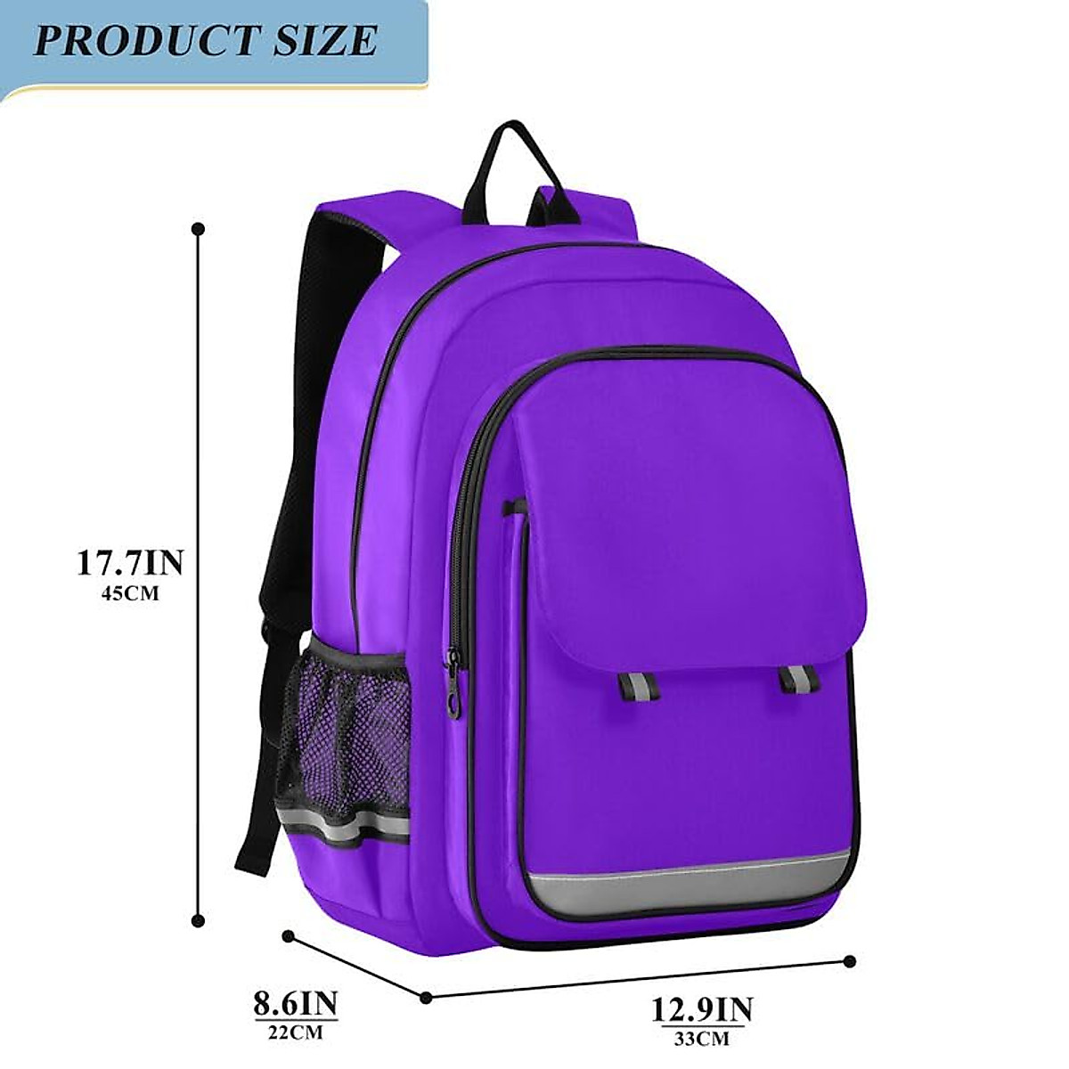 ODAWA Violet Backpacks for Middle School Sturdy Durable Travel Gifts Presents Kids Backpack Ages 6-12