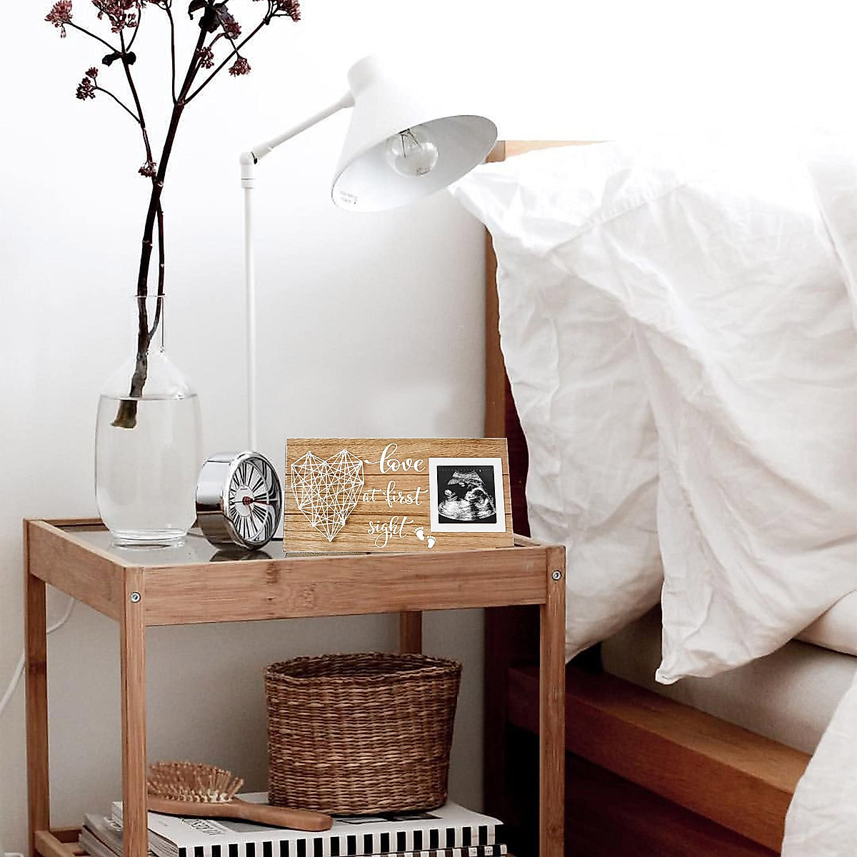 Yasirona TOMENGBEIAABBCC cocomong Ultrasound Picture Frame, Love at First Sight Sonogram Picture Frame for 3x3 Photo, Pregnancy Gifts for First Time Moms, Gender Reveal Gifts, Baby Nursery Decor