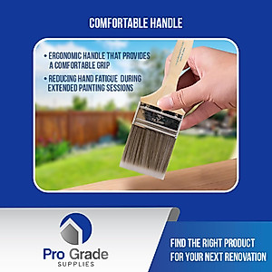 Pro Grade - Paint Brushes - 2Ea 3" Flat Brushes