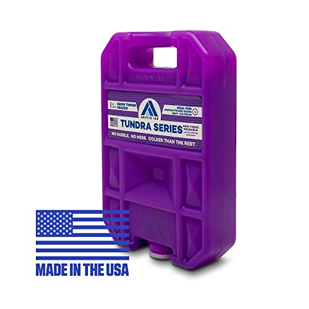 ARCTIC ICE Tundra Series, Long Lasting Reusable Ice Pack, Purple, Large, 2.5 lb