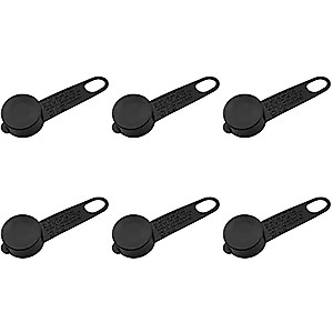 TAODAN QCC1 Dust Cap 6PCS 1.32inch Black Propane Tank OPD Filler Valve Dust Caps Straps for Propane Adapter and Gauge Fitting, QCC1 Thread Protection Sleeve Covers, QCC1 Propane Dust Cap
