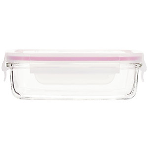 Glasslock RP519 Rectangle Oven Safe Food Glass Container, 400-ML (13-Ounce or 1½-Cups)