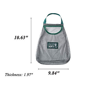 Qingsm 2PCS Household Kitchen Storage Net Bag,Reusable Shopping Bag,Hanging Storage Bag for Fruit and Vegetable Onion Garlic Potatoes and tomatoes