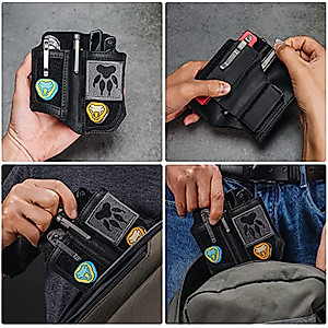 VIPERADE PL8 Multitool Sheath, EDC Leather Organizer Sheath with DIY Patch Area, Leather Sheath for Multitool, Knife, EDC Tools, EDC Pocket Organizer for Men