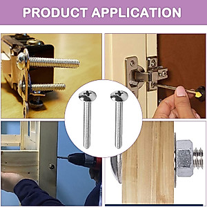 Juvielich 20Pcs M6x16mm Machine Screws Phillips Cross Truss Head Screw Fully Thread 304 Stainless Steel Round Head Screws Fasteners Bolts for Fixing Component,Industrial and Construction Fasteners