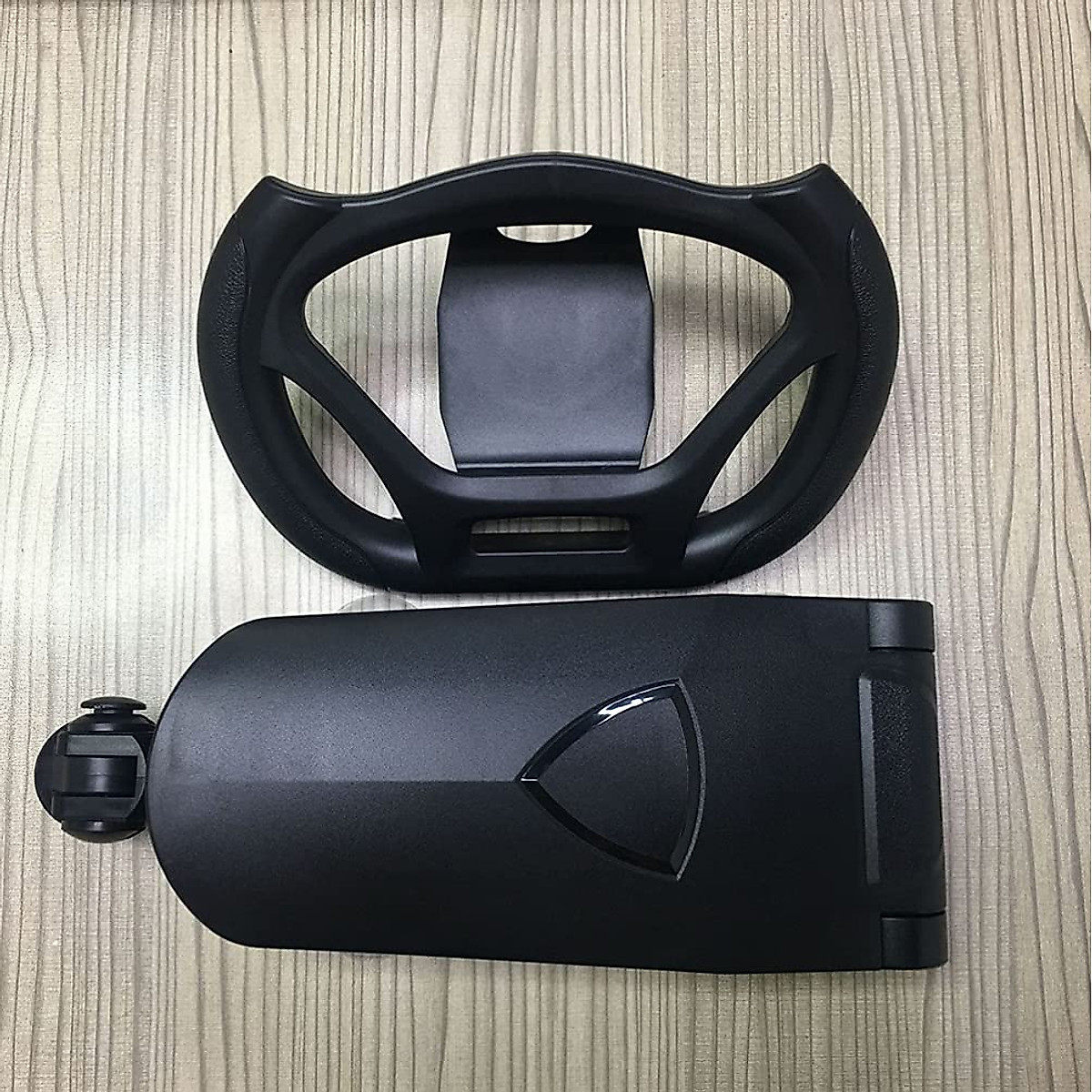 OSALADI Game Racing Wheel Simulator Handle Portable Racing Steering Wheel Stand with 4 Suction Cups Plastic Steering Wheel Compatible with Xbox Series, PC Gaming, Black