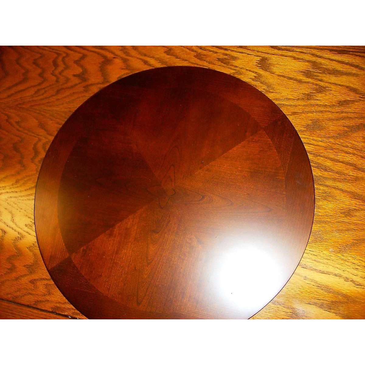 2517 Dark Cherry Lazy Susan By Crown Mark 22' Diameter
