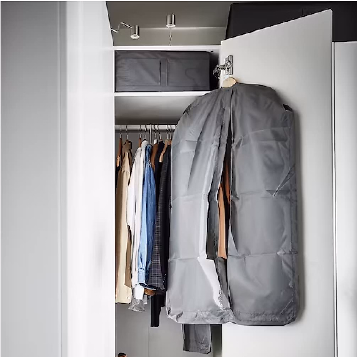 I-K-E-A SKUBB Storage Case Box Dark Gray Polyester/Polypropylene 17 ¼x21 ¾x7 ½