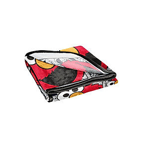 Jay Franco Sesame Street Hip Elmo Throw Blanket - Measures 40 x 50 inches, Kids Bedding - Fade Resistant Super Soft Fleece